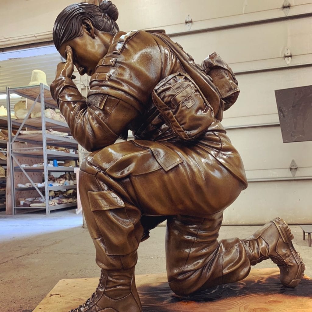 Female Soldier Statue | Bronze Memorial | Brodin Studios