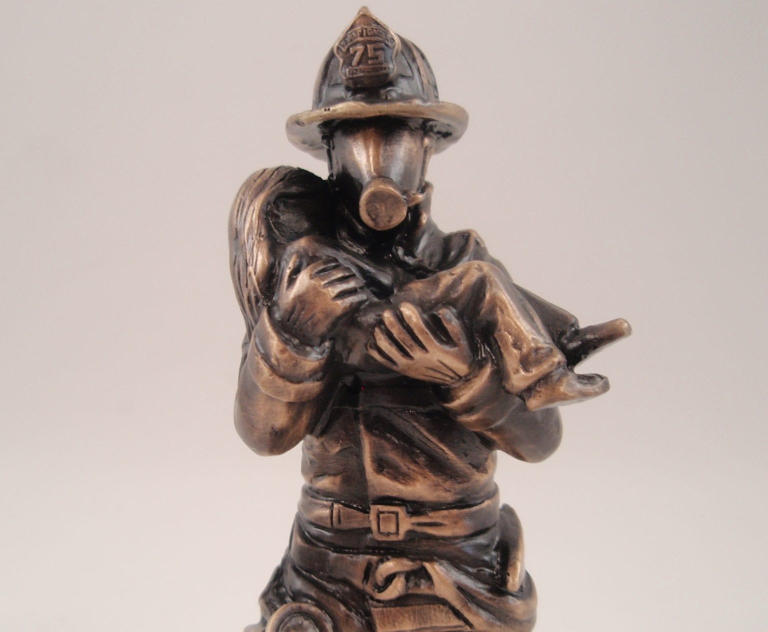 Bronze Firefighter Sculpture | Protector I | Brodin Studios Inc.