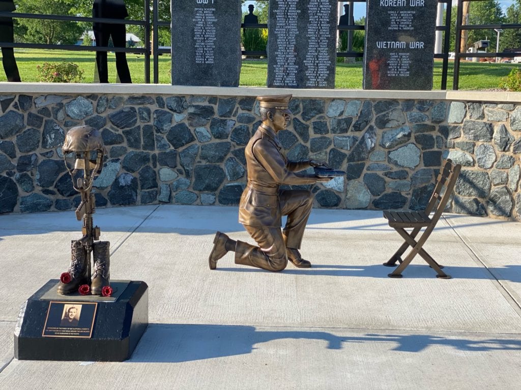 Bronze Honor Guard Statue Presenting Flag | Brodin Studio Inc.