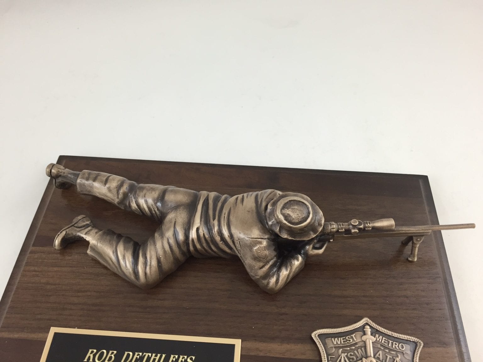Bronze Sniper Plaque | Brodin Studio Inc.