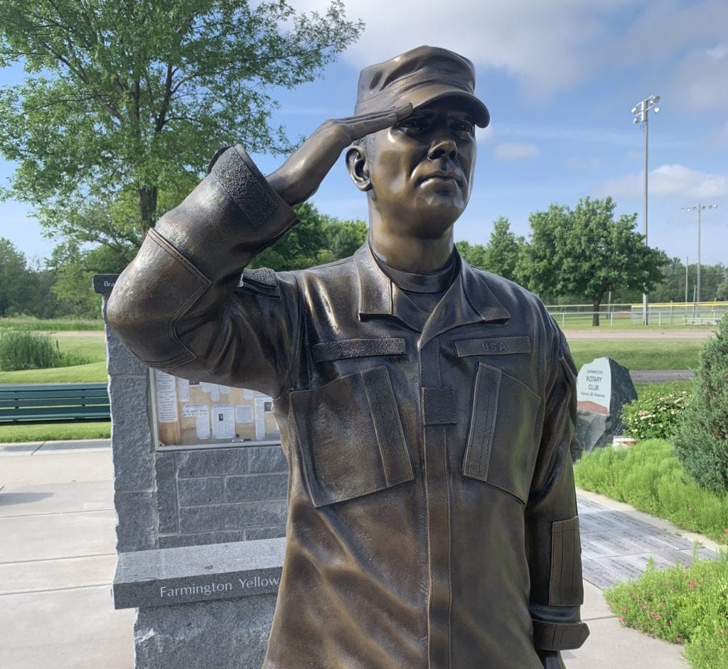 Saluting Solider Statue | Life Size Memorial | Brodin Studios