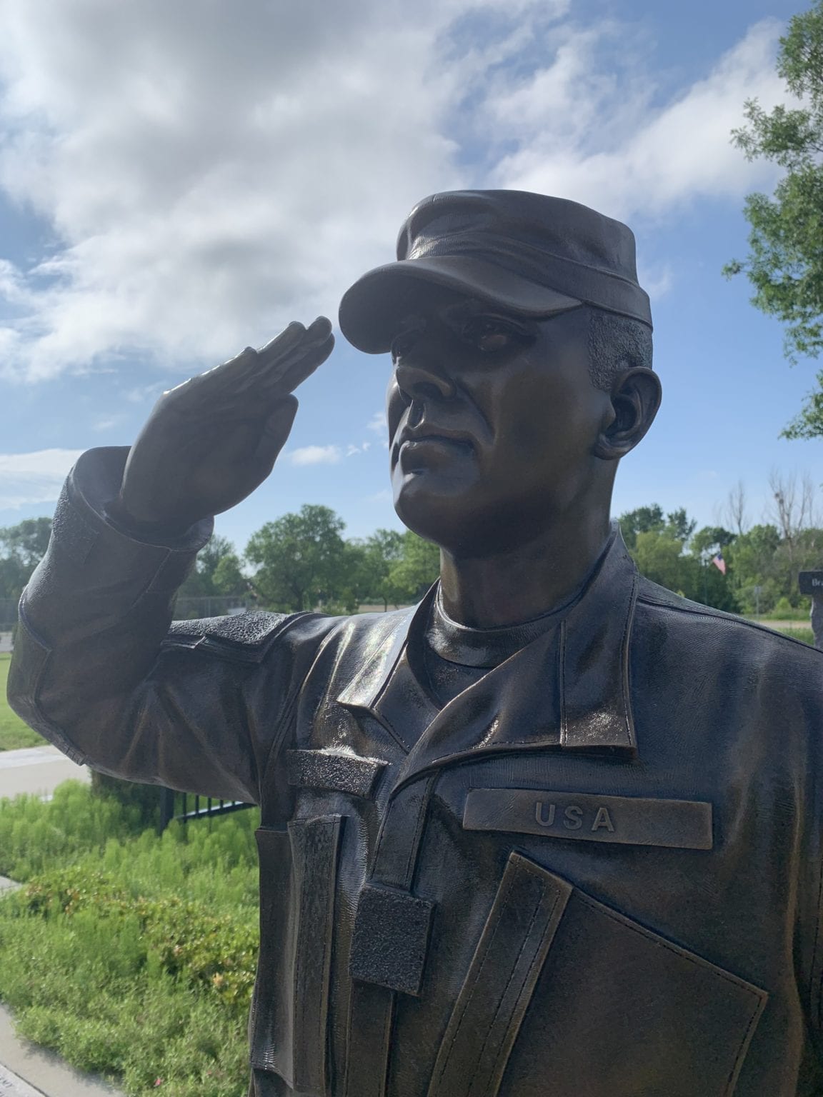 Saluting Solider Statue | Life Size Memorial | Brodin Studios