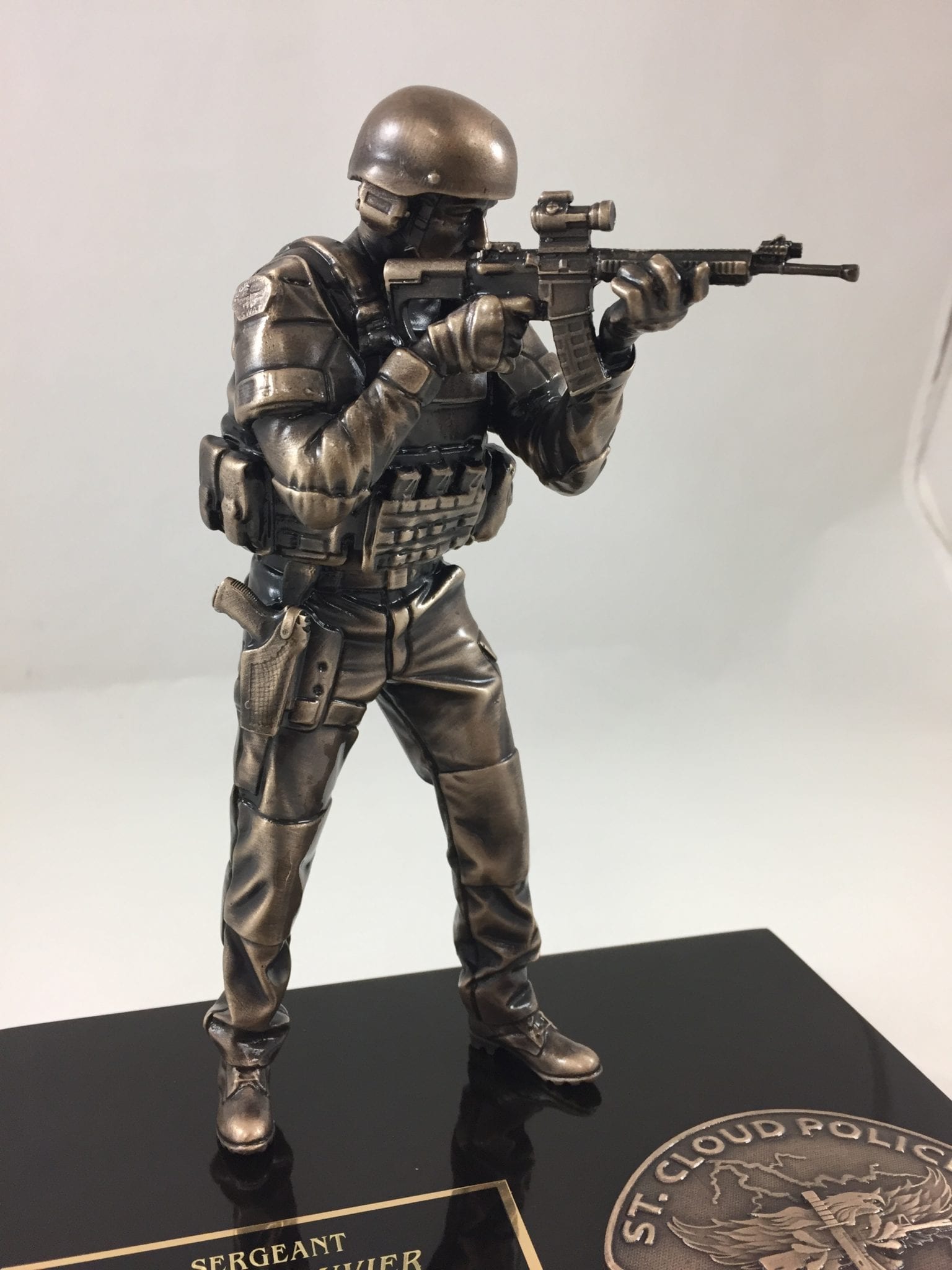 Bronze SWAT Operator Figurine | 8" and 9" Statues | Brodin Studios