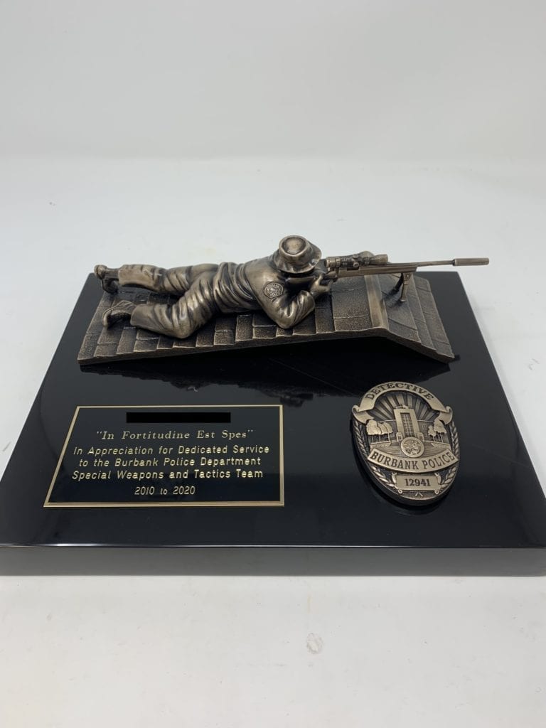 Bronze Rooftop SWAT Sniper Award | Brodin Studio Inc.