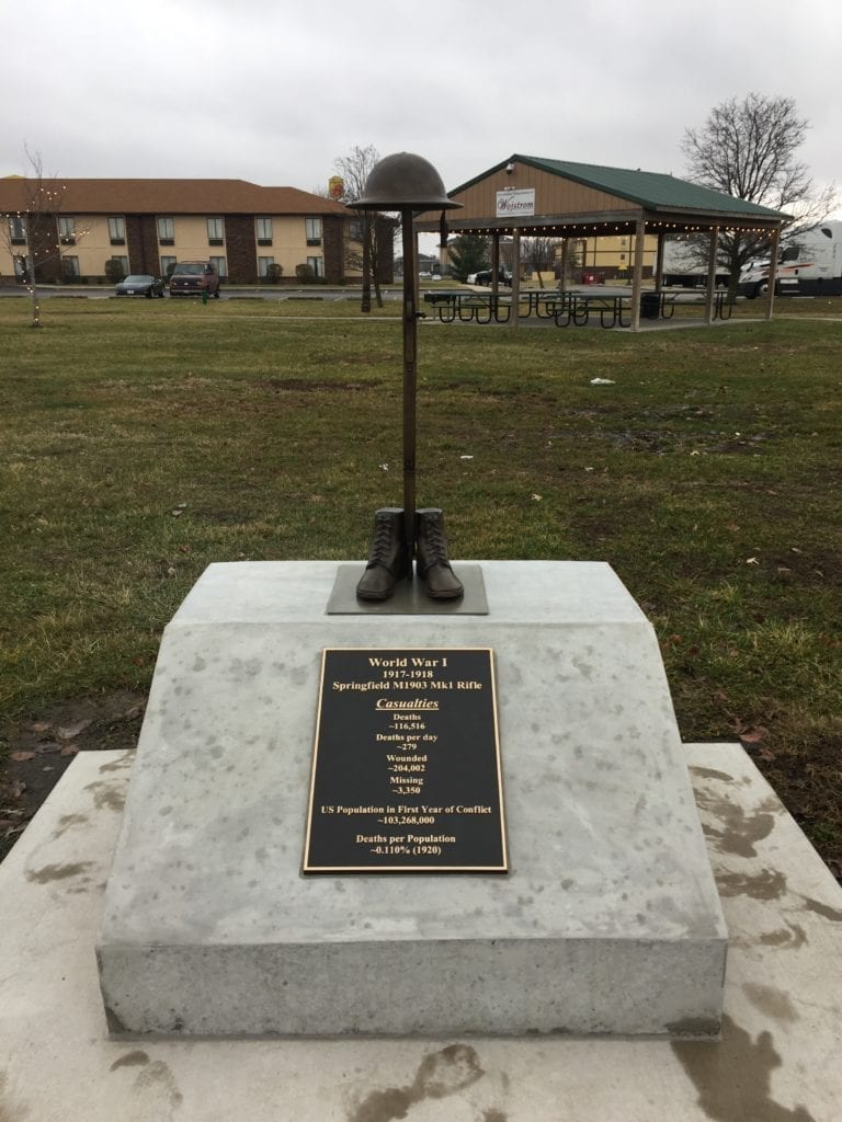 WWI Battlefield Cross Memorial Bronze Statue | Brodin Studio Inc.