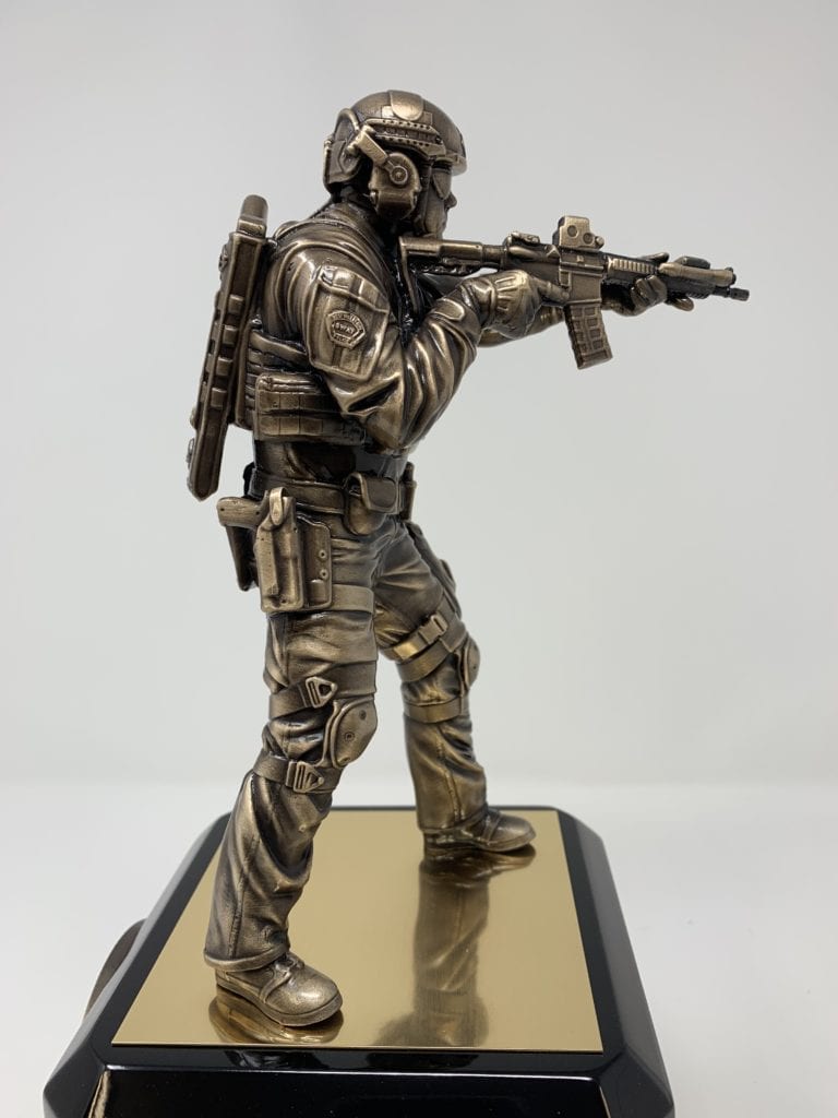 Bronze SWAT Operator Figurine | 8" and 9" Statues | Brodin Studios