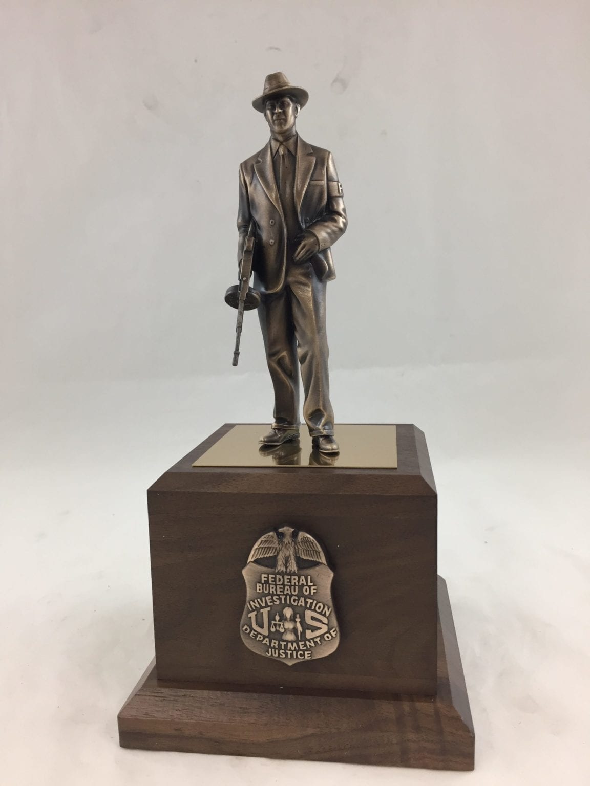 FBI G-Man Statue Award | Mini Bronze Statue | Brodin Studio Inc.