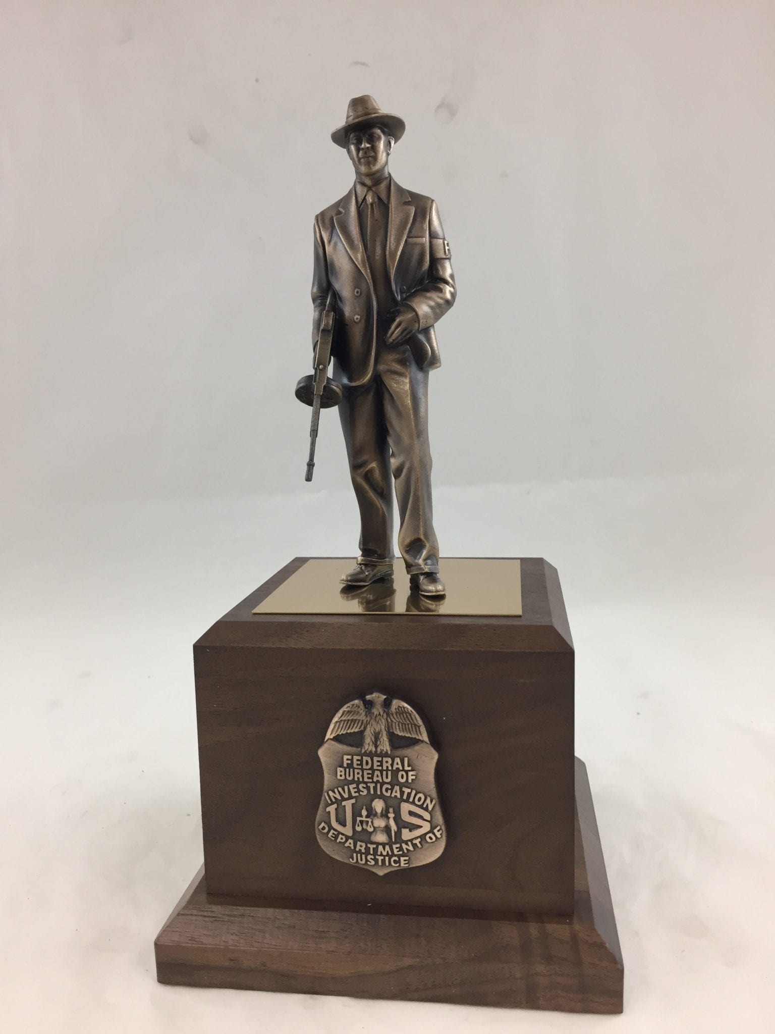 FBI G-Man Statue Award | Mini Bronze Statue | Brodin Studio Inc.