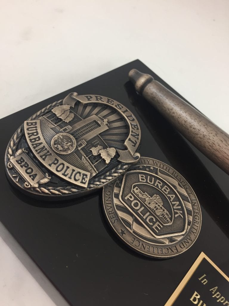 Bronze Gavel Plaque | Emblem & Engraved Plate | Brodin Studios