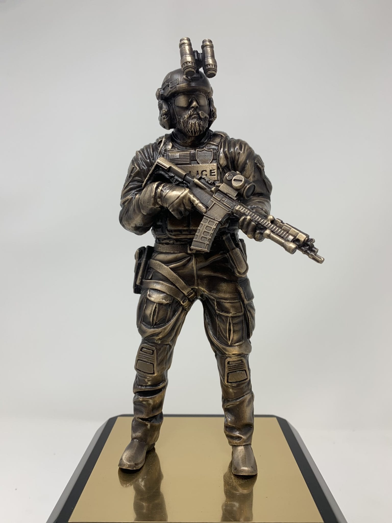 Bronze SWAT Operator Figurine | 8" and 9" Statues | Brodin Studios
