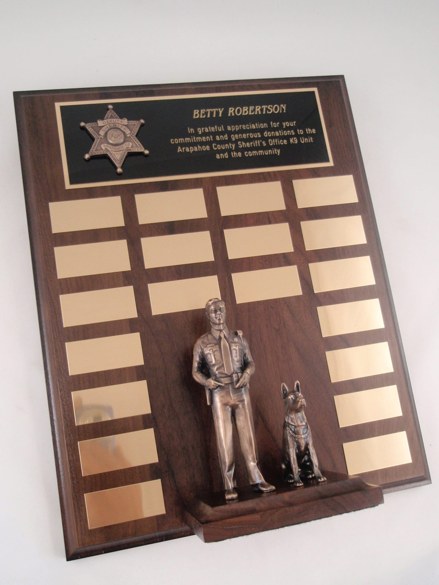Perpetual Law Enforcement Plaques - Brodin Studio Inc.