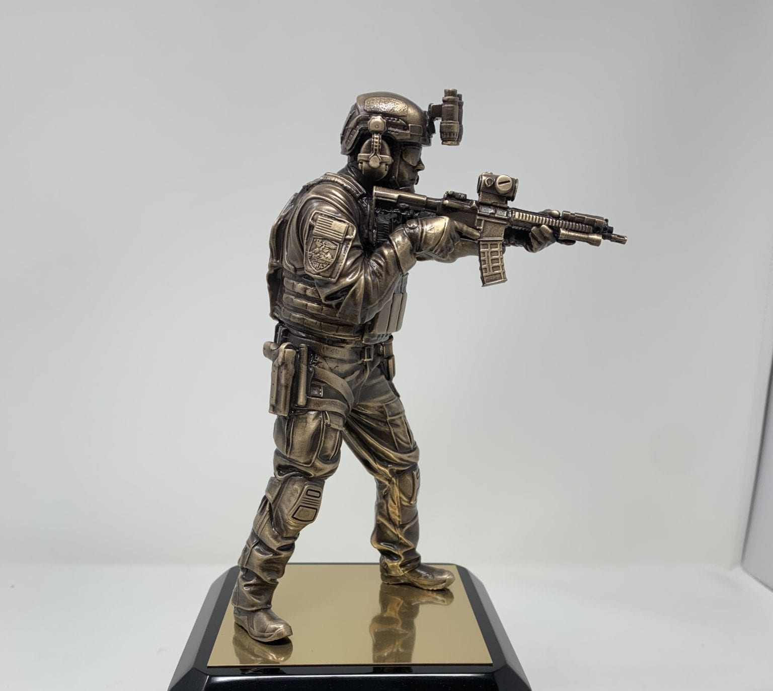 Bronze SWAT Operator Figurine | 8" and 9" Statues | Brodin Studios