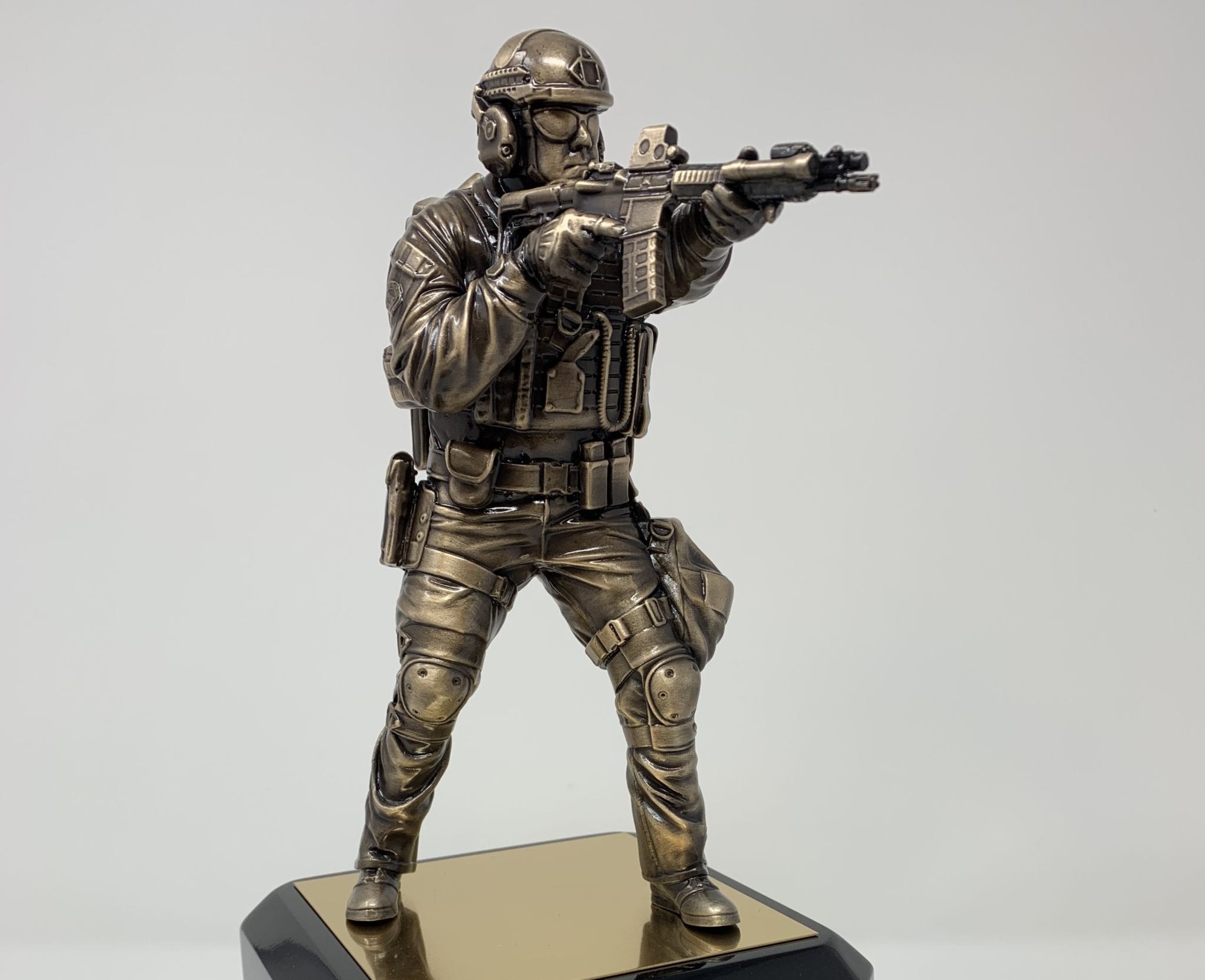 Bronze SWAT Operator Figurine | 8" and 9" Statues | Brodin Studios