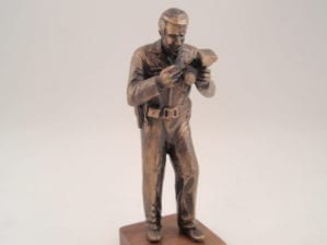 Crime Scene Investigator Miniature Bronze Statue - Brodin Studio Inc.