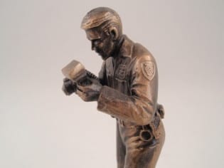 Crime Scene Investigator Miniature Bronze Statue - Brodin Studio Inc.