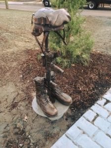 Modern Day Battlefield Cross Statue | Bronze Life-Sized Memorial