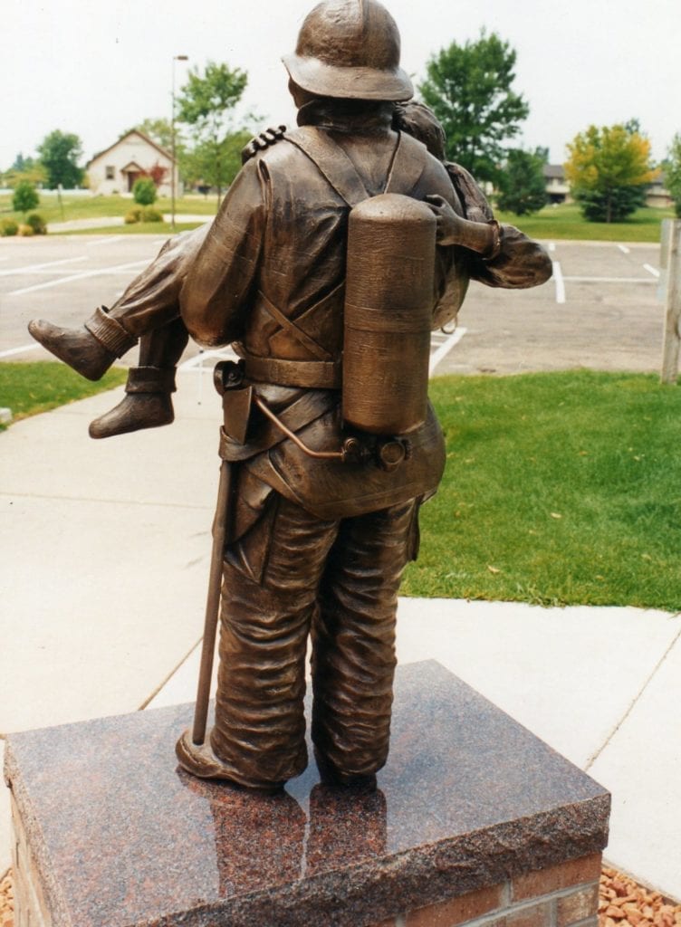 Firefighter Sculpture Protector | Brodin Studio Inc.